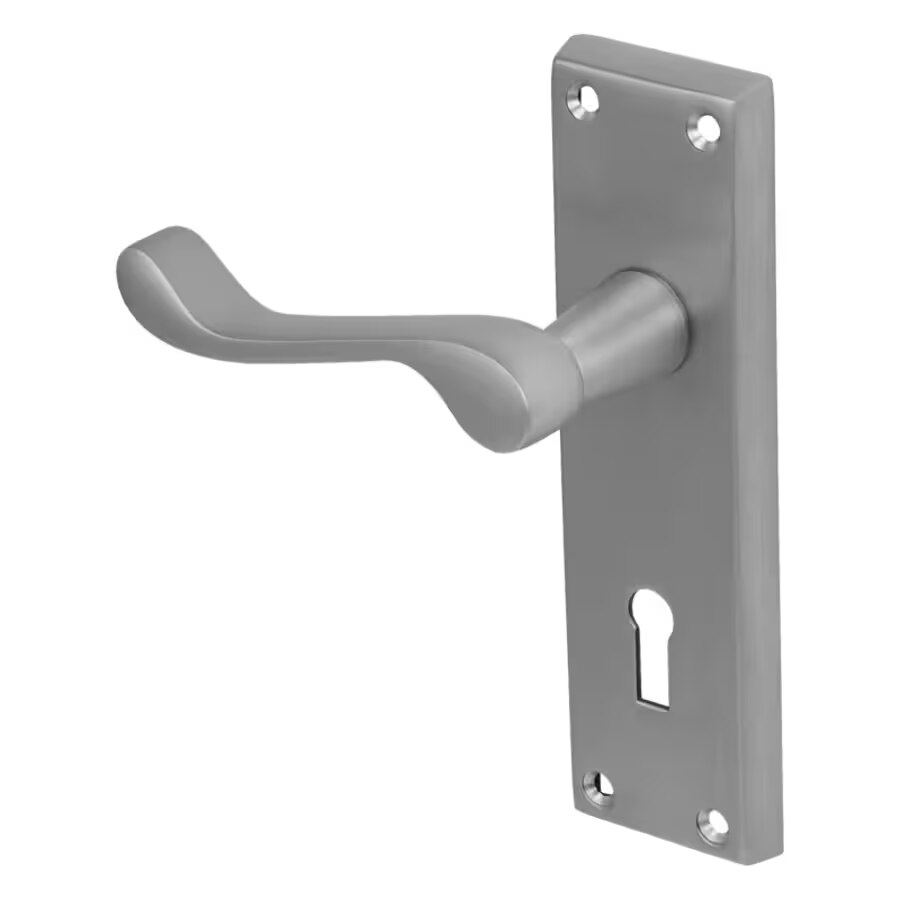 Victorian Classic Scroll Lever Handle (Sprung) - Satin Chrome | Coastal ...