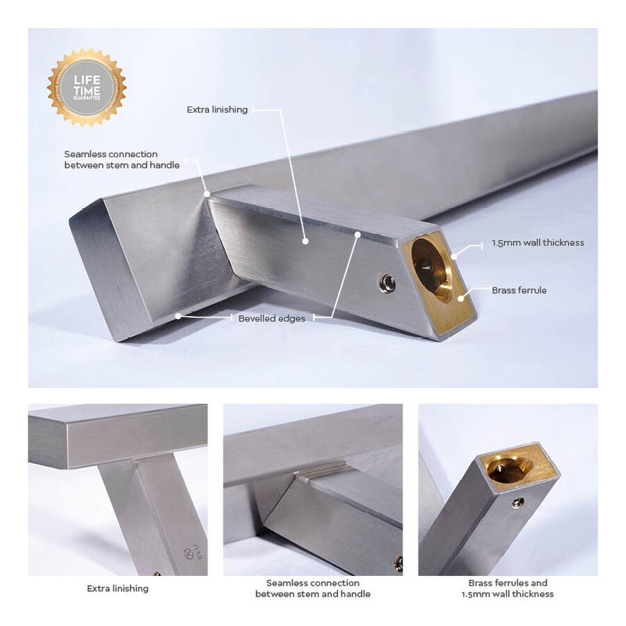 BLU HAB7 1200mm, 316 Stainless Steel Offset Rectangular 'T' Bar Pull ...