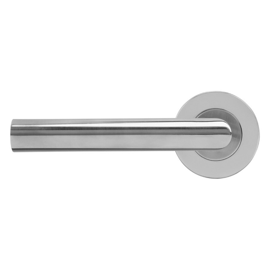 Mitre Lever Door Handle on Round Rose BLU KM060C 316 Stainless Steel ...