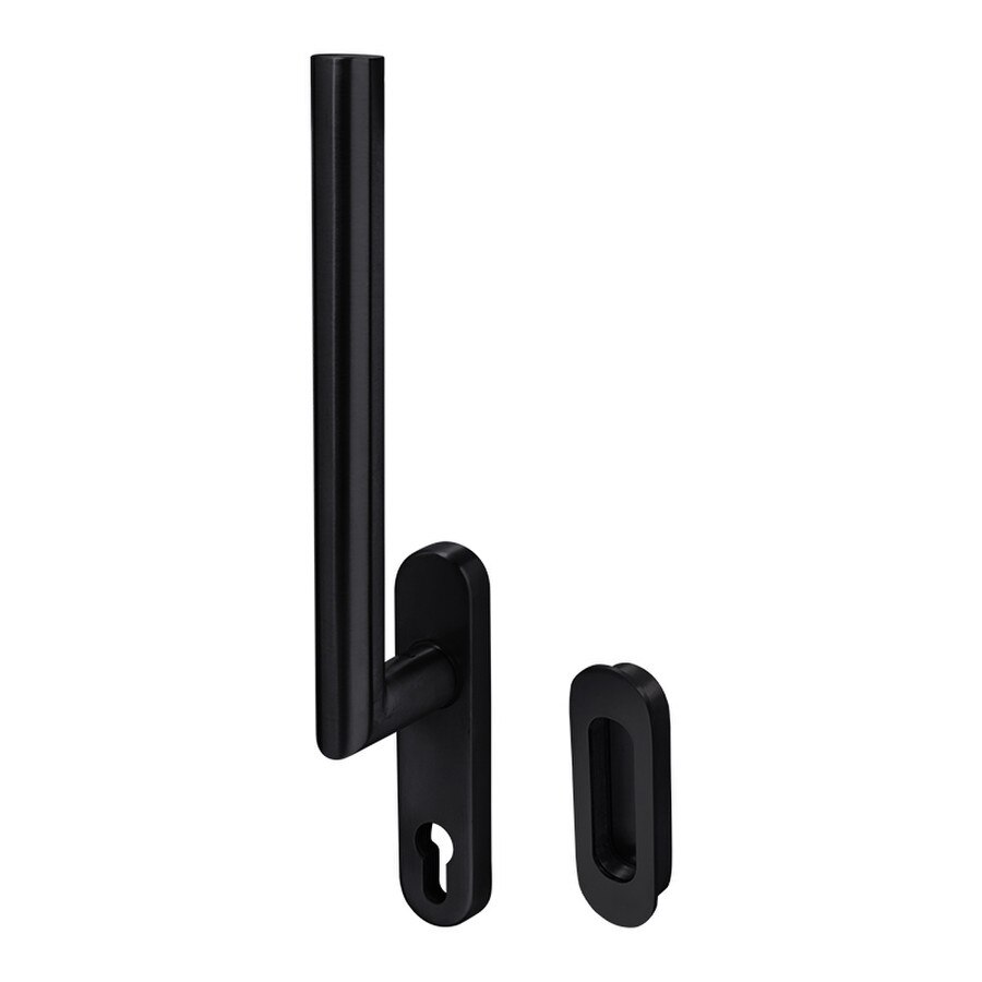 Lift & Slide Handle & Flush Pull Set with Keyhole, BLU KM750 Matt Black ...