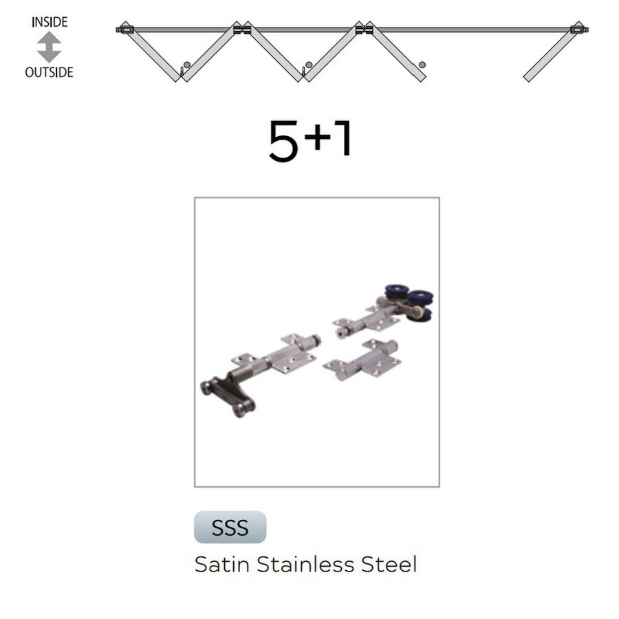 PC Henderson Securefold Pro 5+1 KIT, Non-Mortice in a Satin Stainless ...