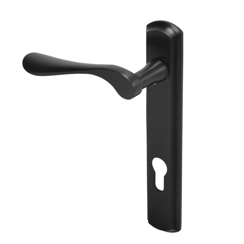 Regent Door Handle on a Backplate - Right Hand - BLU REG090 - PVD ...