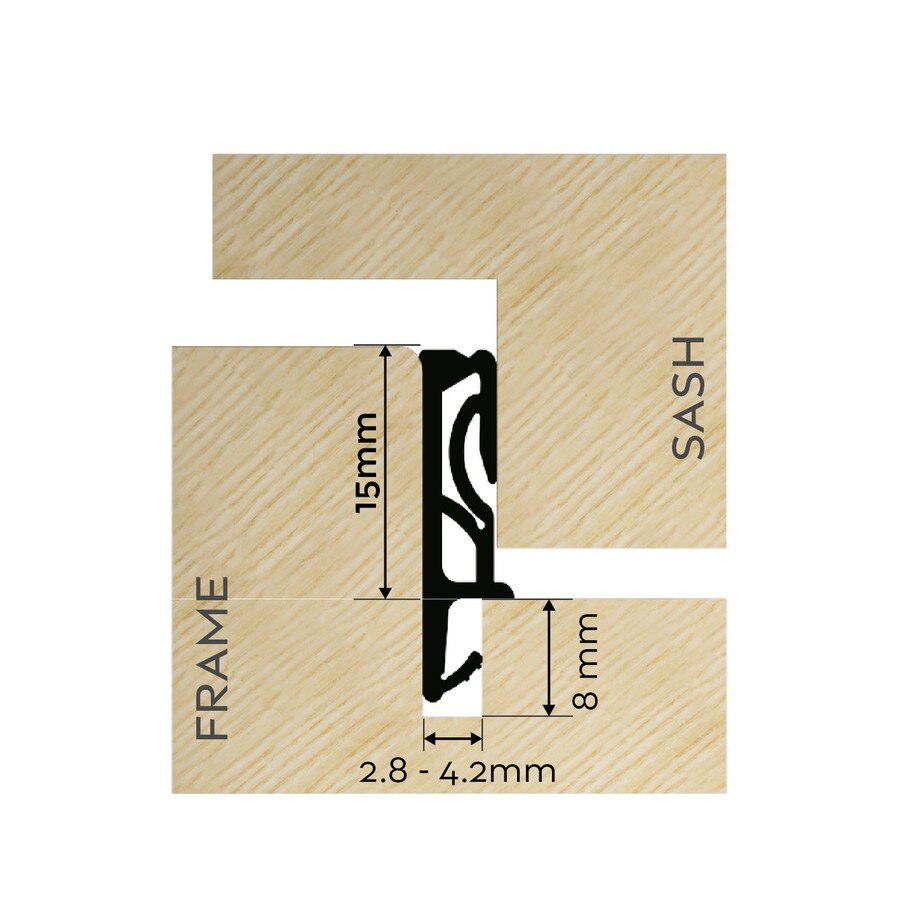 SPV124 Weather Seal - 15mm Rebate - White - 100m | Coastal Group