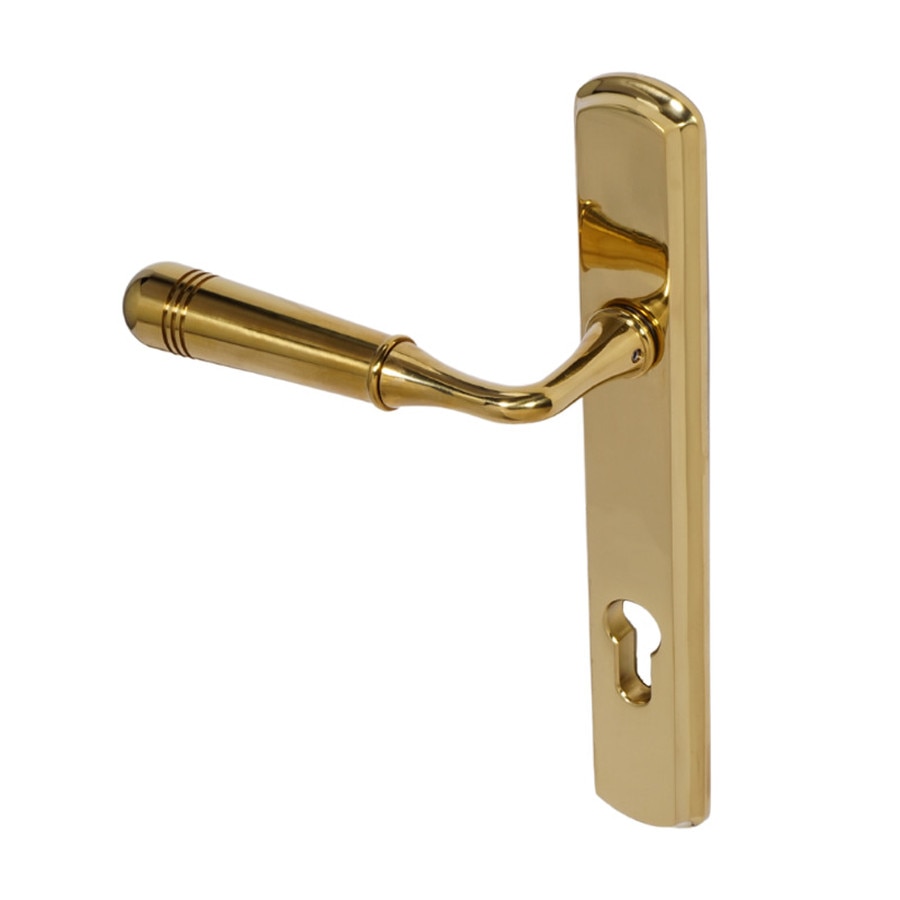 Opera Lever Handle on 092 Backplate, PVD Polished Brass Finish ...